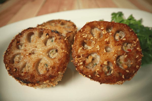 Crispy Stuffed Lotus Root Sandwiches - Culinary Ambition
