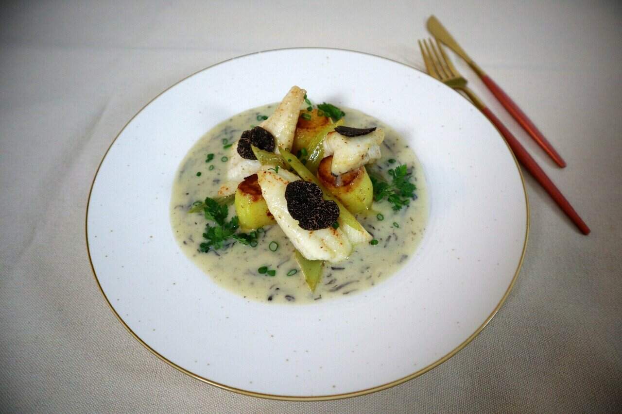 Pan Fried Sole Fillet With Black Truffle Sauce - Culinary Ambition